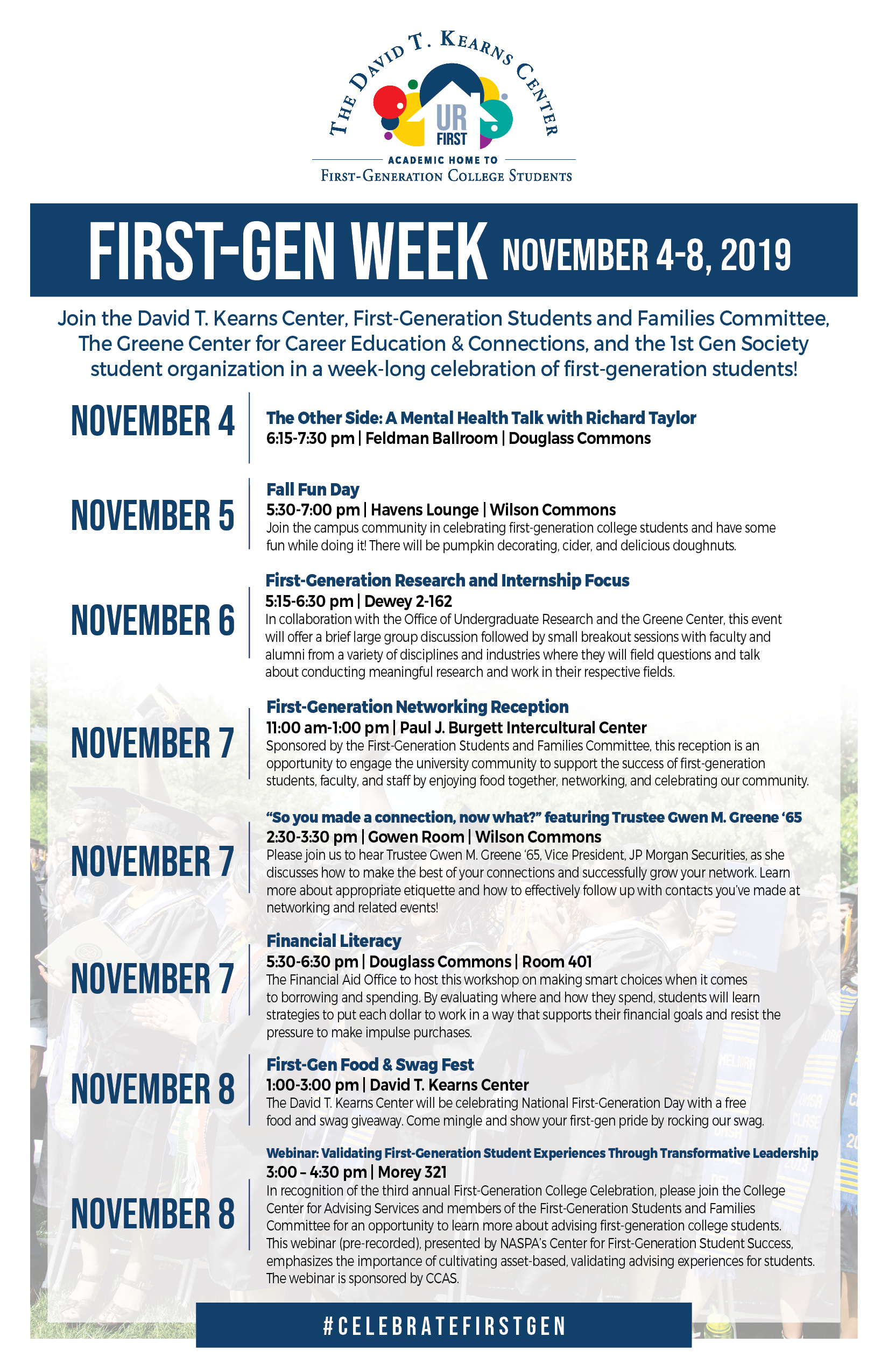 First-Generation Events : Parents and Families : University of Rochester